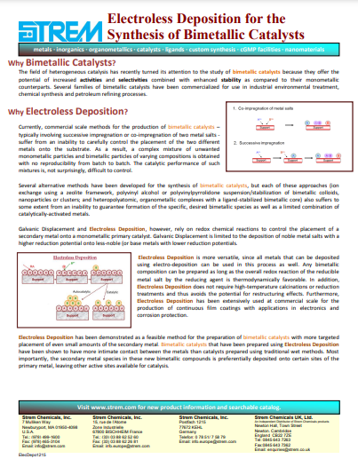 Literature Sheets-Electroless Deposition